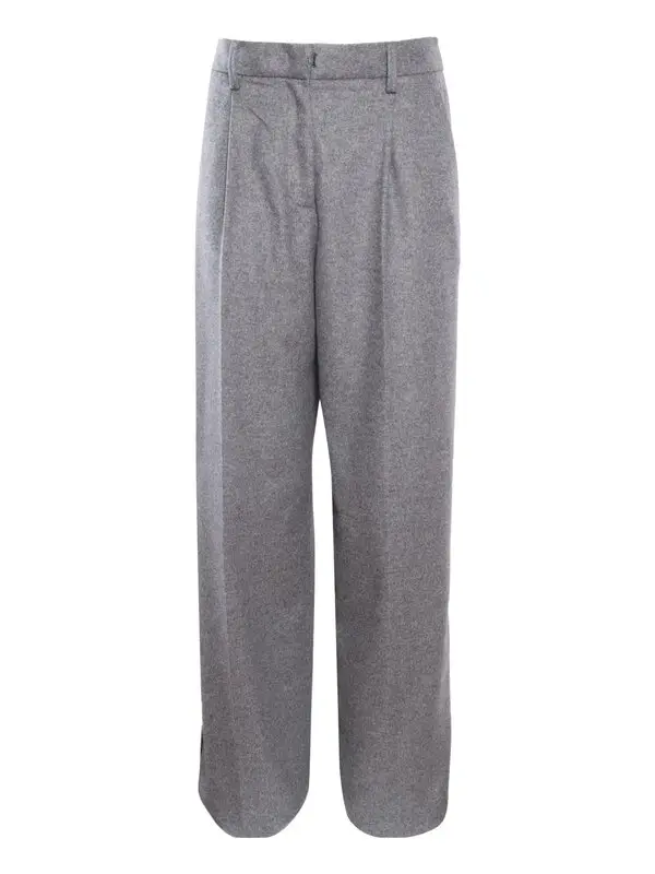 FORTE_FORTE Pleated Straight Leg Trousers - No