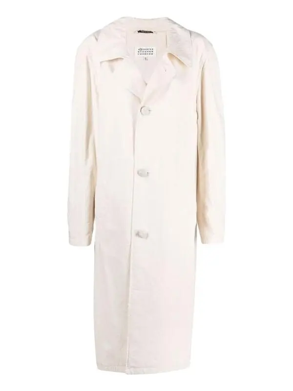 MAISON MARGIELA Buttoned Trench Coat - White