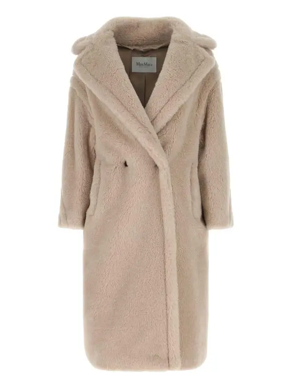 Max Mara Long Button-up Overcoat - Sand-colored