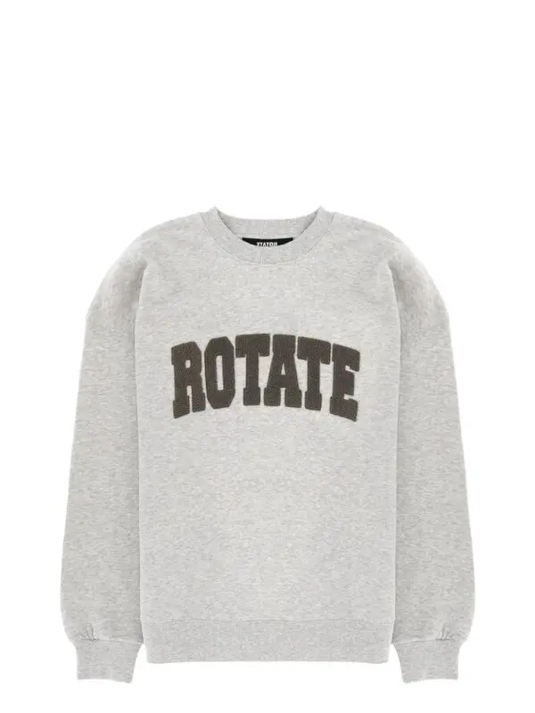 ROTATE BY BIRGER CHRISTENSEN Crew Neck Logo Sweatshirt - White