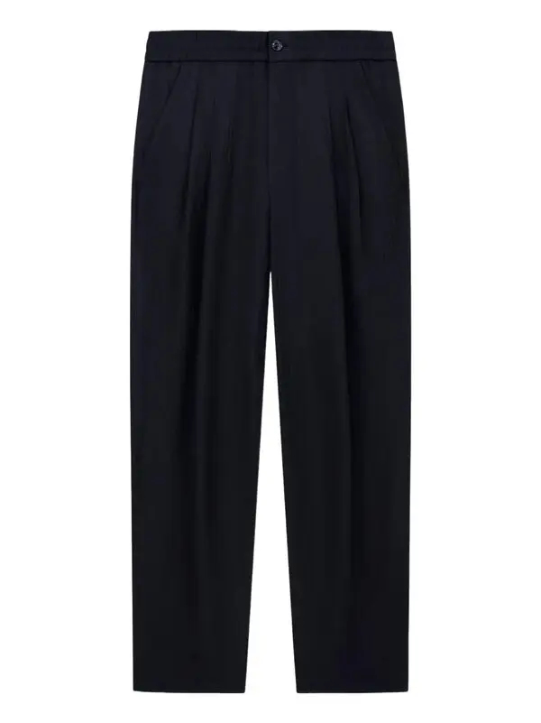 Giorgio Armani Pinstriped Wide-leg Trousers - Black