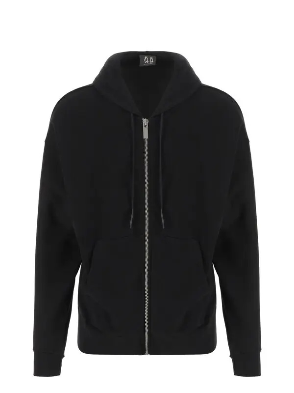 44 LABEL GROUP Bold Logo Hooded Sweater - Black