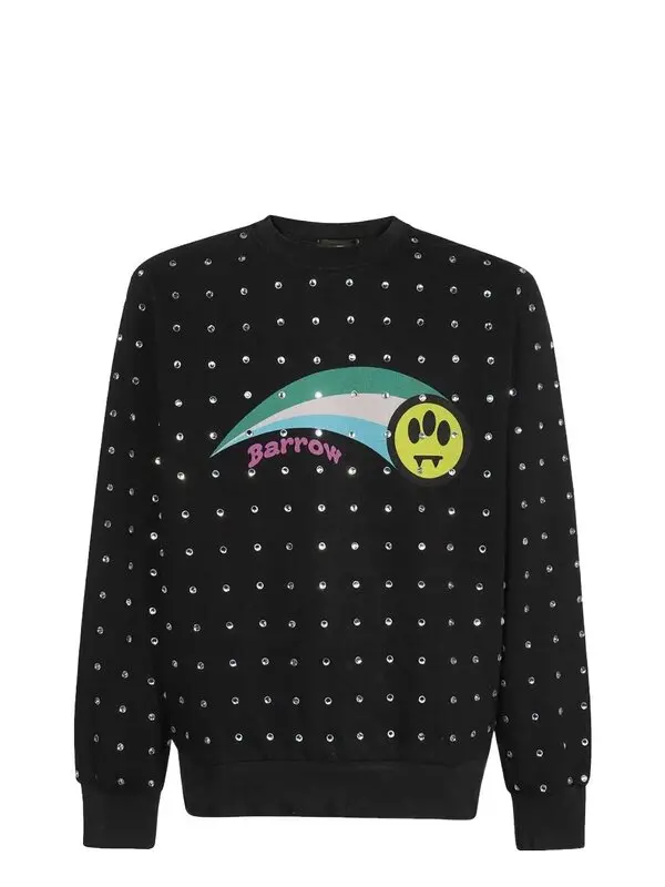 BARROW Embellished Crewneck Sweatshirt - Black