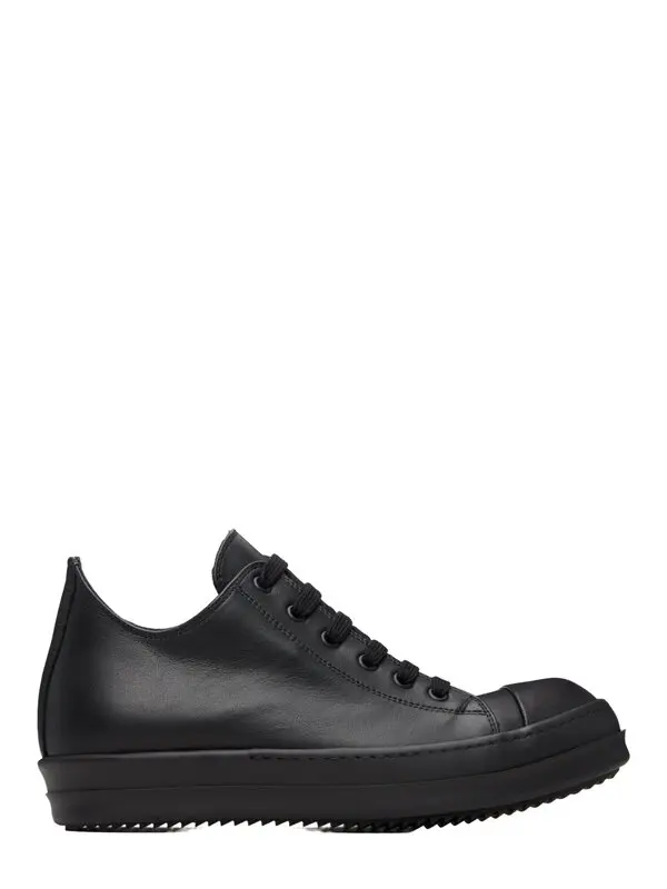 Rick Owens Low-top Leather Sneakers - Black/black