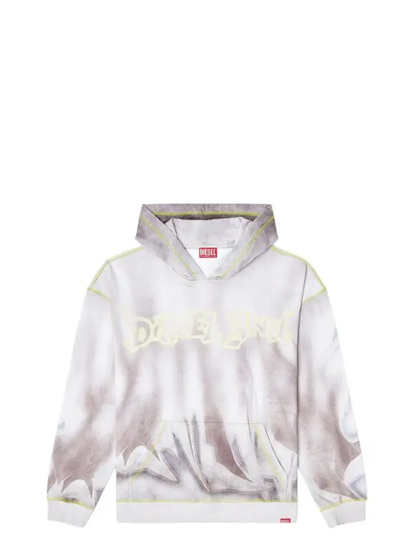 DIESEL® S-boxt-hood-show Long-sleeved Hoodie - Light Gray