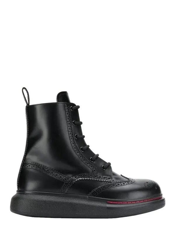 Alexander McQueen Hybrid Lace-up Ankle Boots - Black