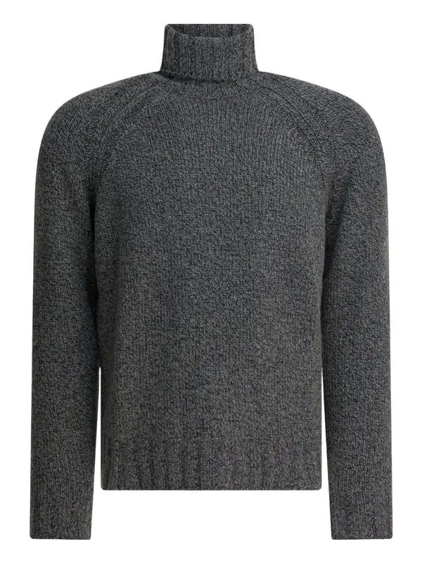 Zegna Knitted Turtleneck Jumper - Grey