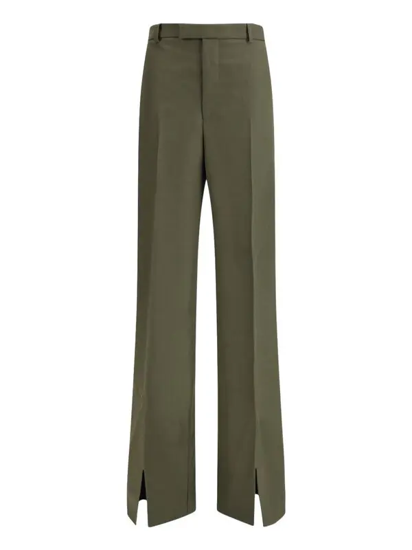 Gucci Embossed Wide-leg Pants - Green