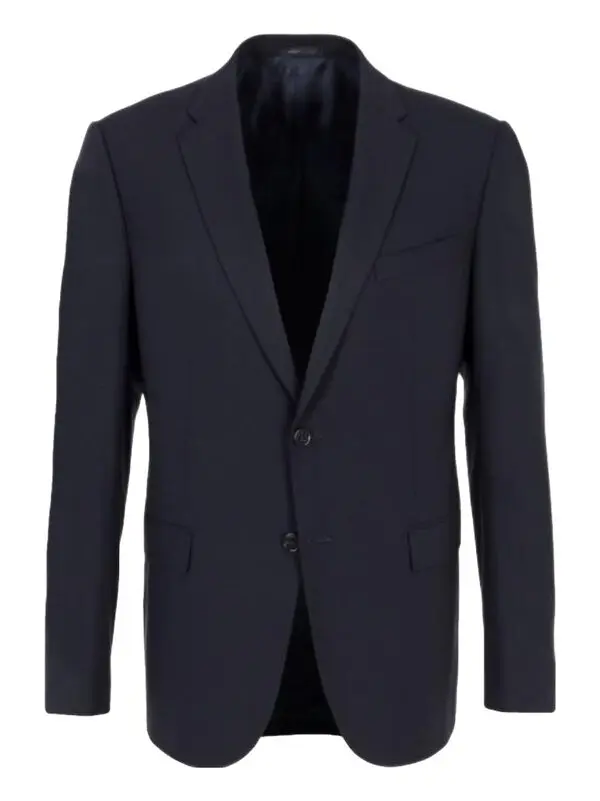 Emporio Armani Wool Two-button Suit Jacket - Black