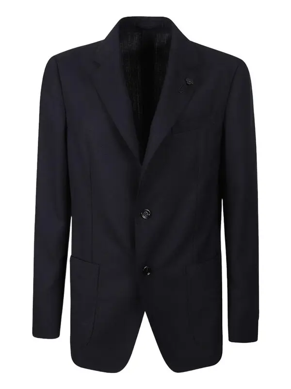 LARDINI Single-breasted Tailored Blazer - Blue