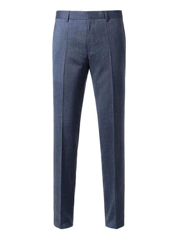 Hugo Boss Striped Tailored Trousers - Blue