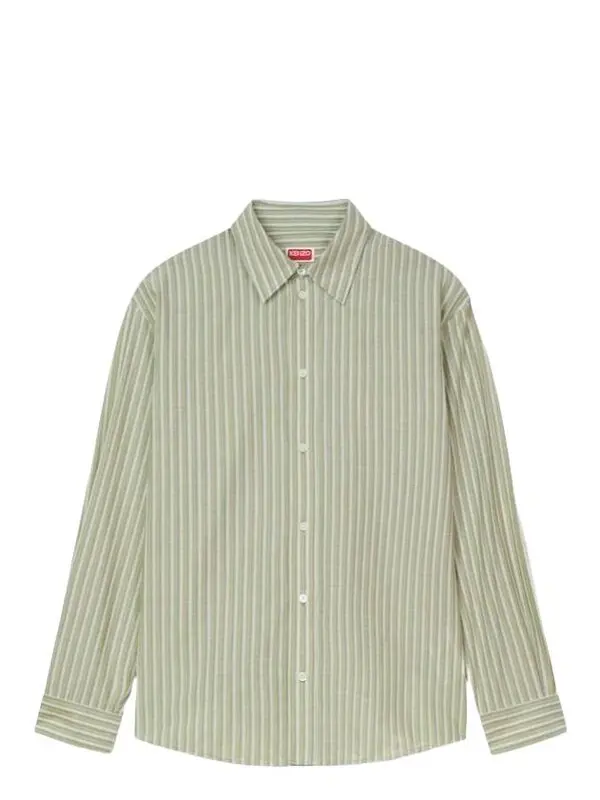 Kenzo Striped Shirt In Cotton - Nude