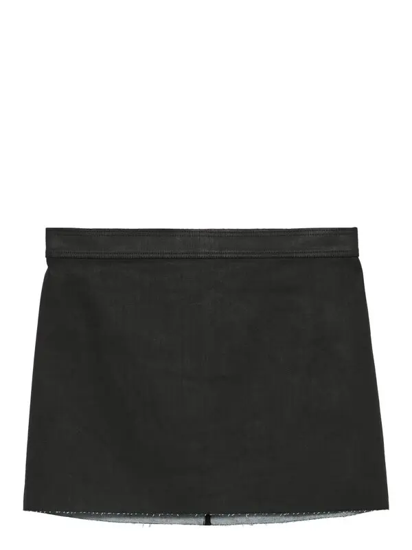 Rick Owens Coated Mini Skirt - Black