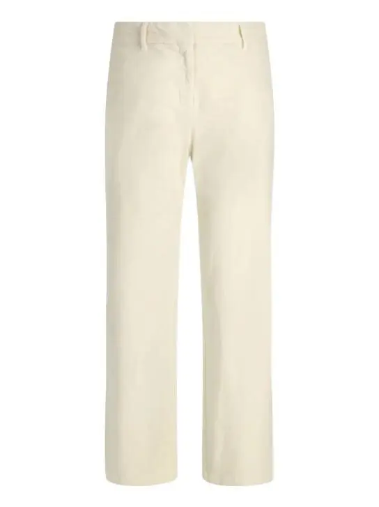 NILI LOTAN Nohan Brushed Cotton-blend Twill Wide-leg Pants - White