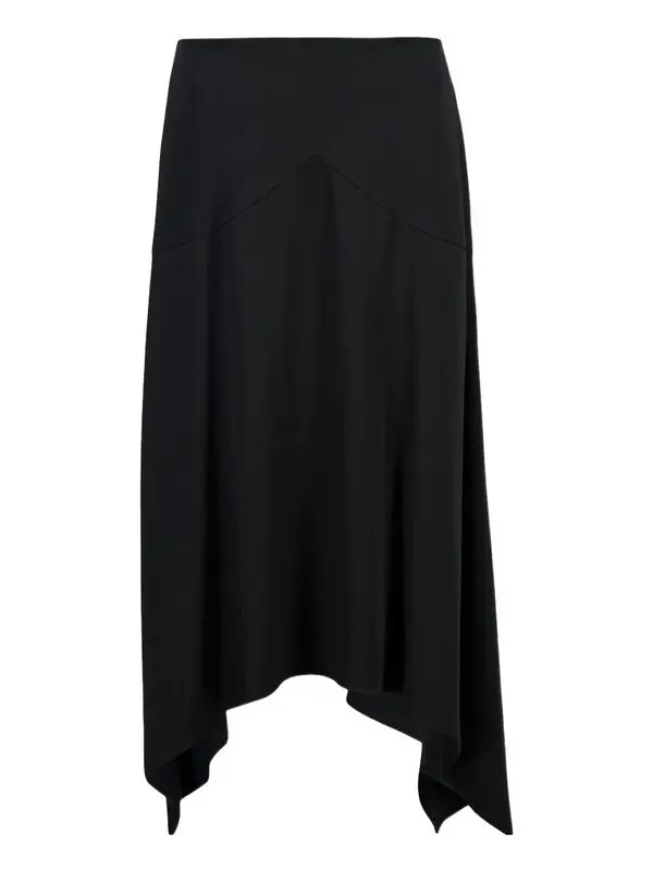 Stella McCartney Asymmetric Draped Midi Skirt - Black