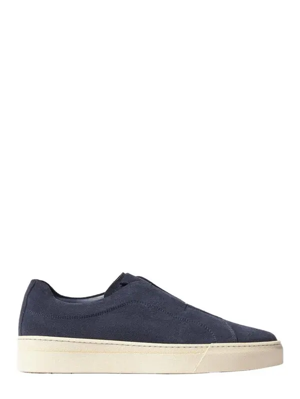 SCAROSSO Round Toe Slip-on Sneakers - Black