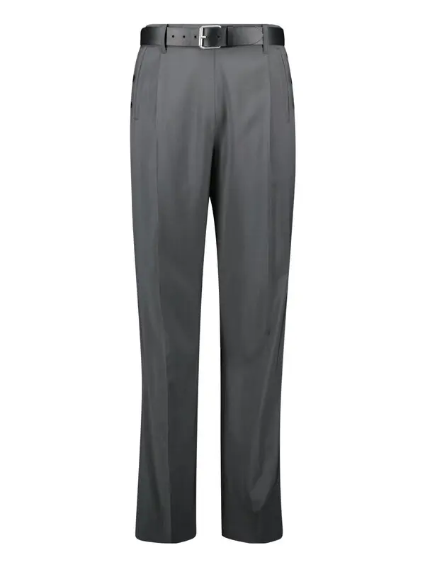 Moschino Belted Pleated Track Pants - Black
