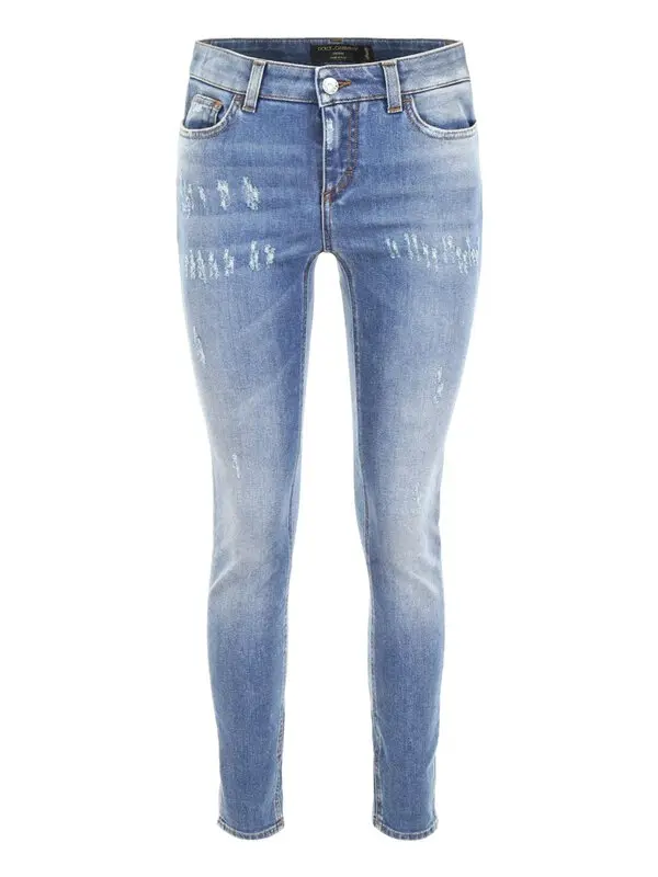 Dolce & Gabbana Faded Skinny Jeans - Blue