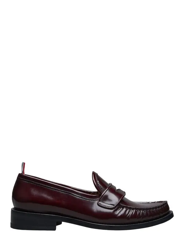 Thom Browne Leather Penny Loafers - Black