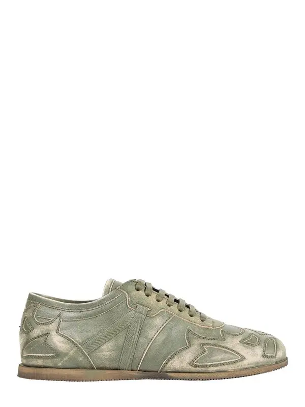 ANN DEMEULEMEESTER Round Toe Lace-up Sneakers - Nude