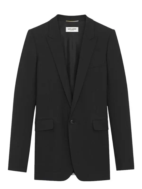 Saint Laurent Single-breasted Blazer - Black