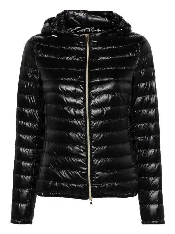 Herno Long-sleeved Down Jacket With Detachable Hood - Black