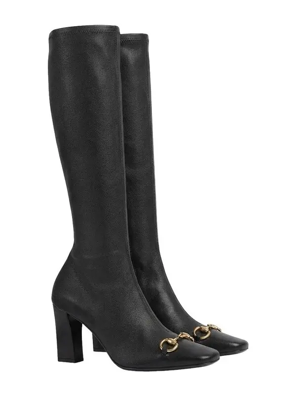 Gucci Signora Boots With Horsebit Detail - Black