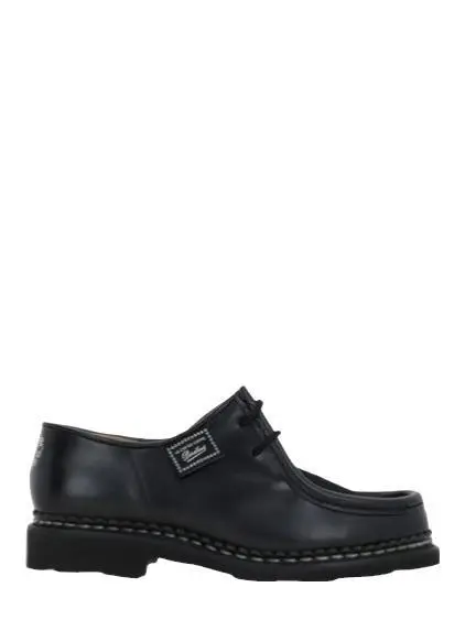 Paraboot Logo Patch Lace-up Loafers - Black