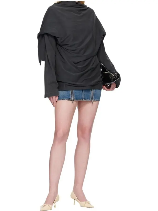 JEAN PAUL GAULTIER Two-zip Detail Denim Mini Skirt - Multicolor