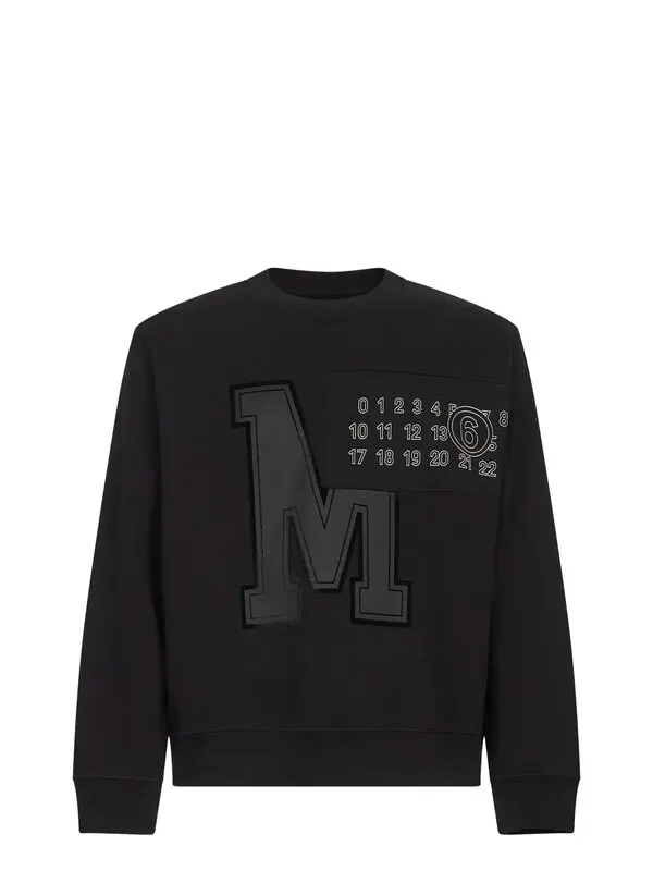 MAISON MARGIELA Appliqué Logo Sweatshirt - Black