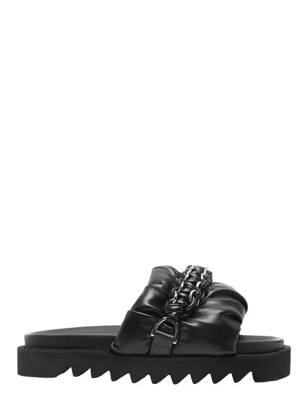 Toga Chain-detail Flat Sandals - Black