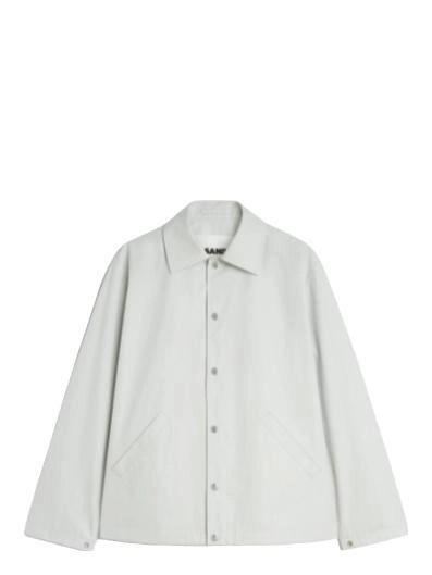 JIL SANDER Snap Button Jacket With Classic Collar - Light Grey