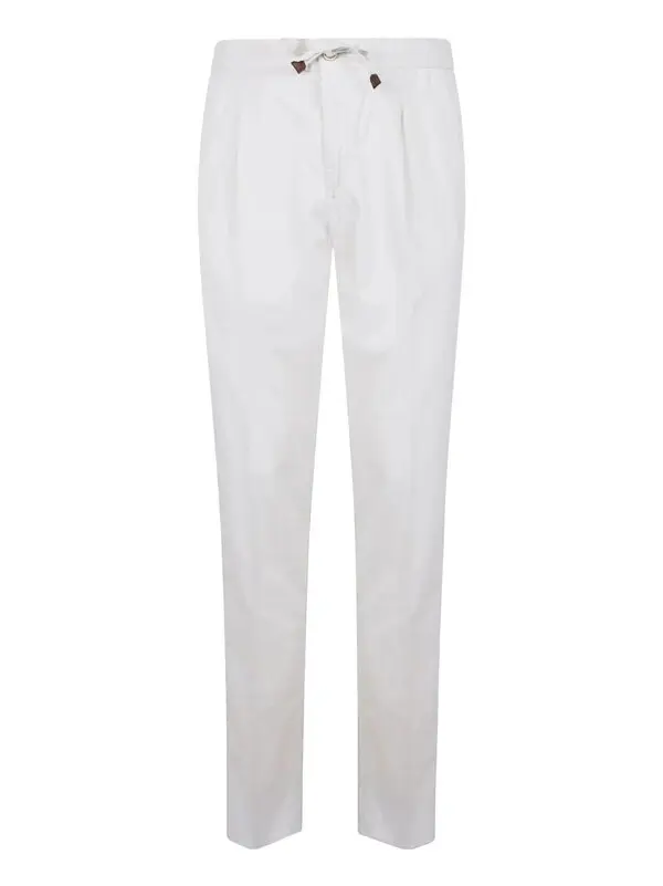 Incotex Pleat-detail Trousers - White