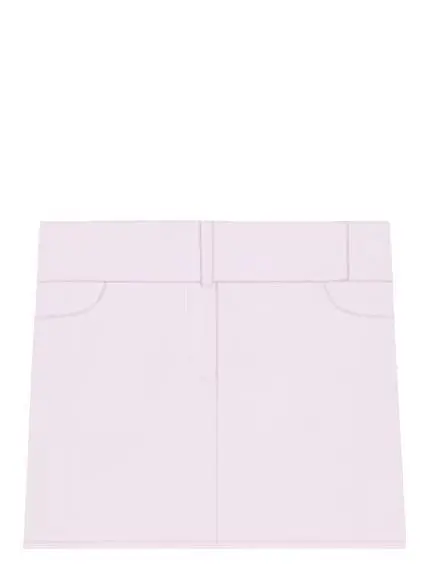 COURREGES Belted Mini Skirt - White