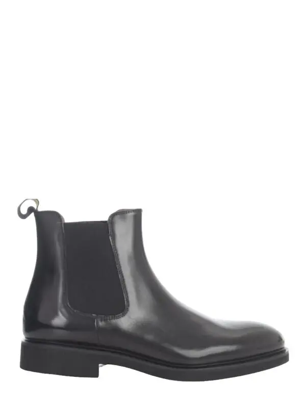DOUCAL'S Round Toe Slip-on Chelsea Boots - Black