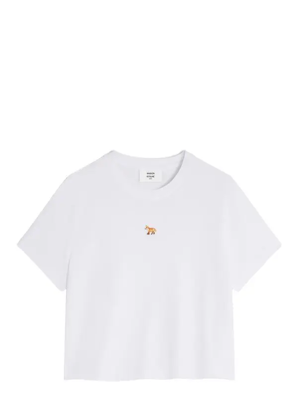 Maison Kitsuné Fox Baby Cropped T-shirt - White