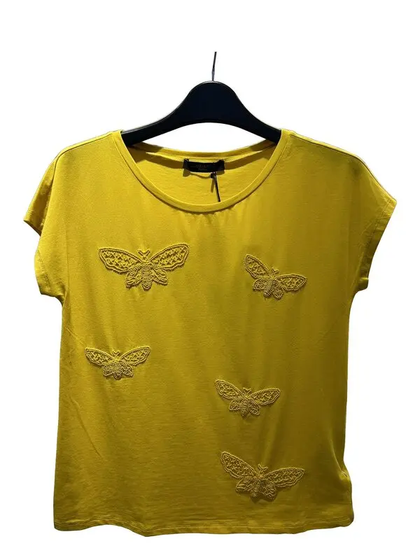 Max Mara Embellished Butterfly T-shirt - Green