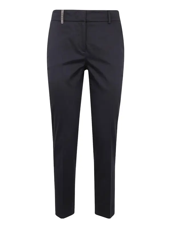 Peserico Slim-cut Tailored Trousers - Black
