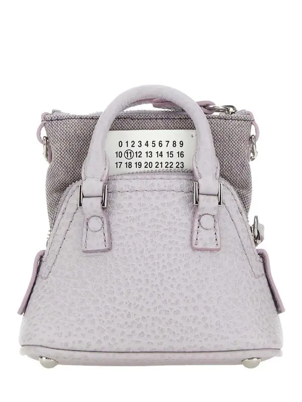 MAISON MARGIELA Numbers Patch Zipped Mini Shoulder Bag - Purple