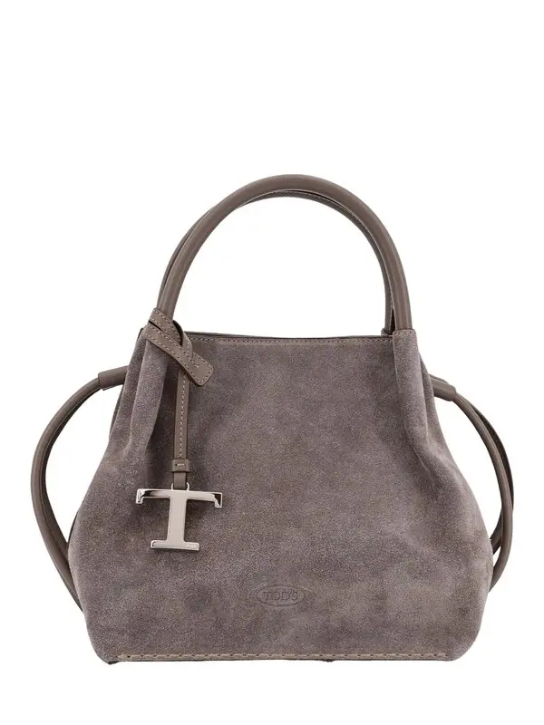 TOD'S Logo Detailed Tote Bag - Gray