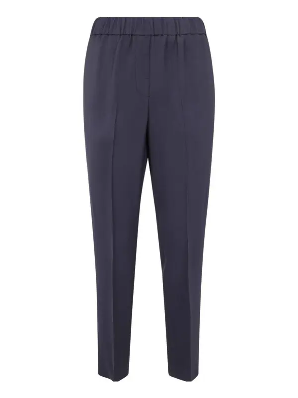 Peserico Pleated Detail Trousers - Spaceblue