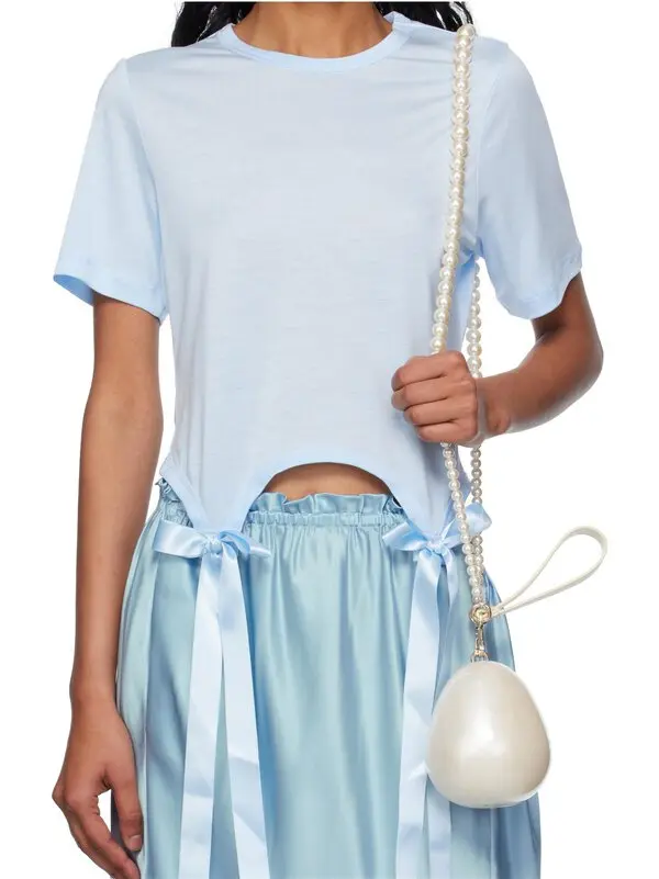 Simone Rocha Bow Tail Easy Tee - Blue