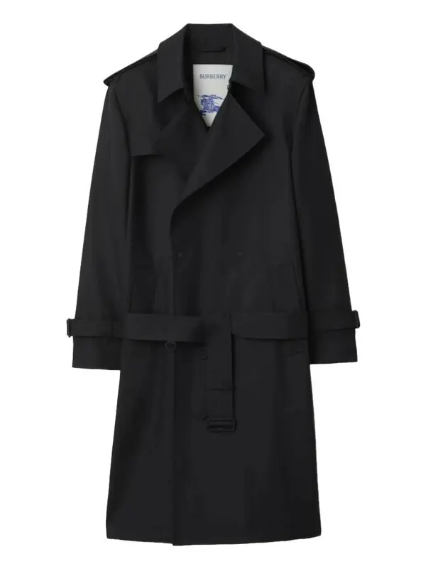 Burberry Double-breasted Belted Trench Coat - Black
