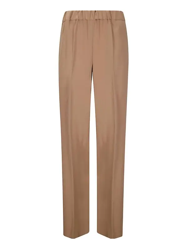 Alberto Biani Elastic Waist Trousers - Brown
