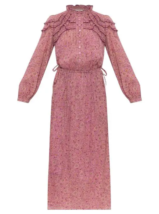 Isabel Marant Étoile Charissa Ruffled Midi Dress - Pink