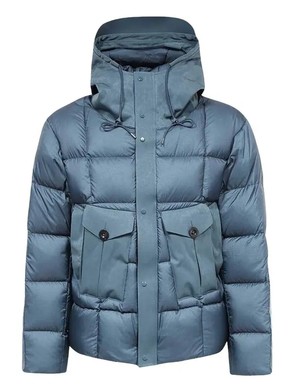 TEN C Hooded Cotton Jacket - Blue