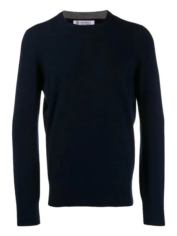 Brunello Cucinelli Crewneck Knitted Pullover - Black