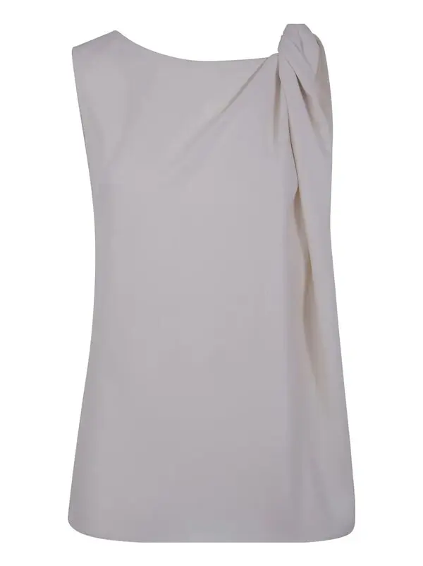 P.a.r.o.s.h Sleeveless Twist Detailed Top - Cream