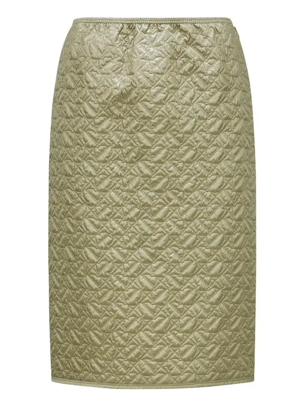 Moncler Quilted Midi Skirt - Nude