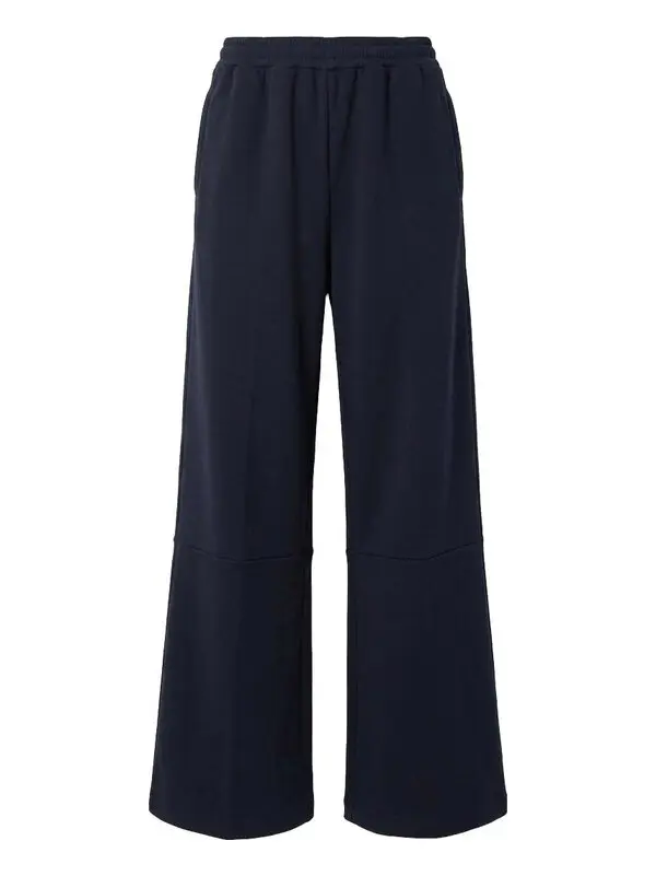 Gucci Wide Leg Trousers With Web Detail - Blue